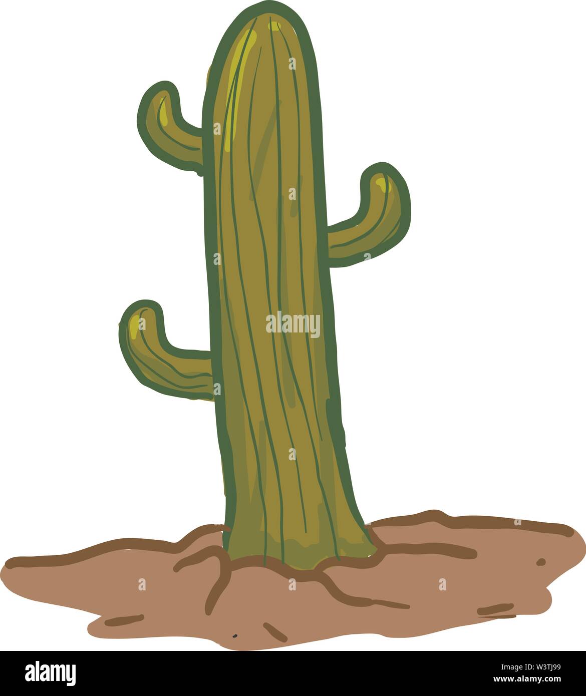 Cactus plant growing sky cactus Stock Vector Images - Alamy