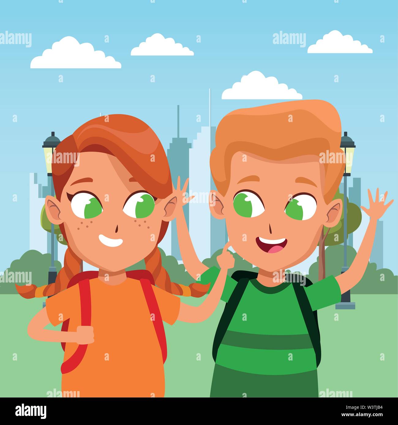 adorable cute children childhood cartoon Stock Vector Image & Art - Alamy