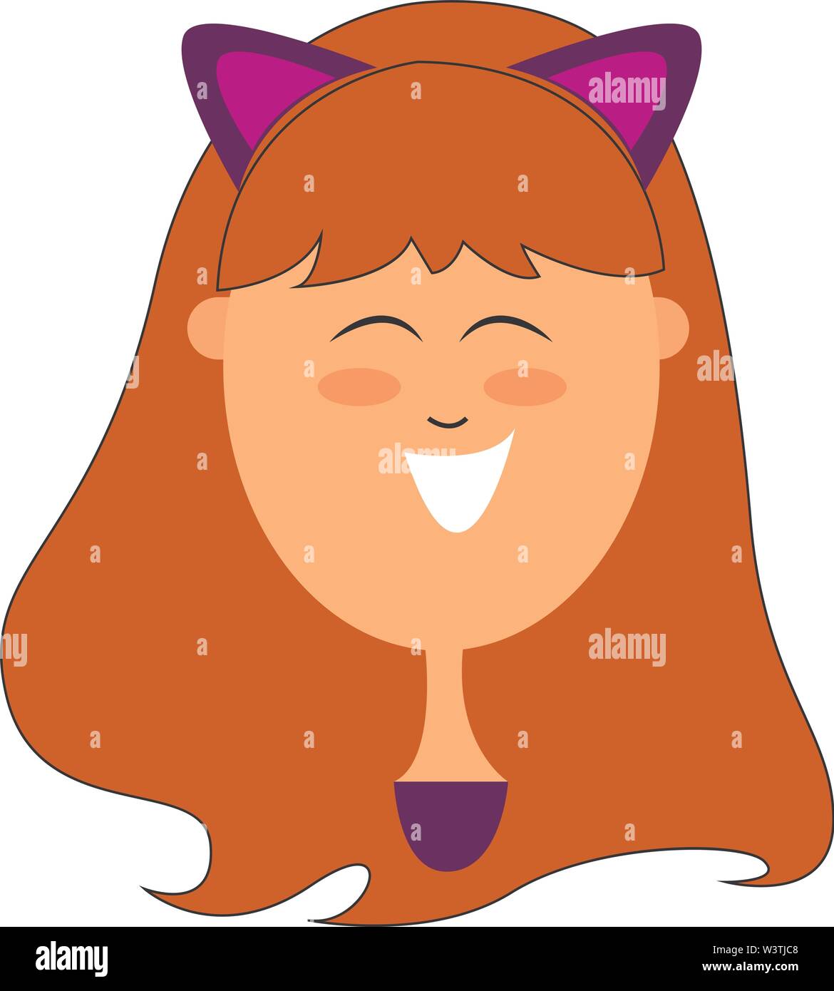 Illustration cute cat girl Stock Vector Images - Alamy