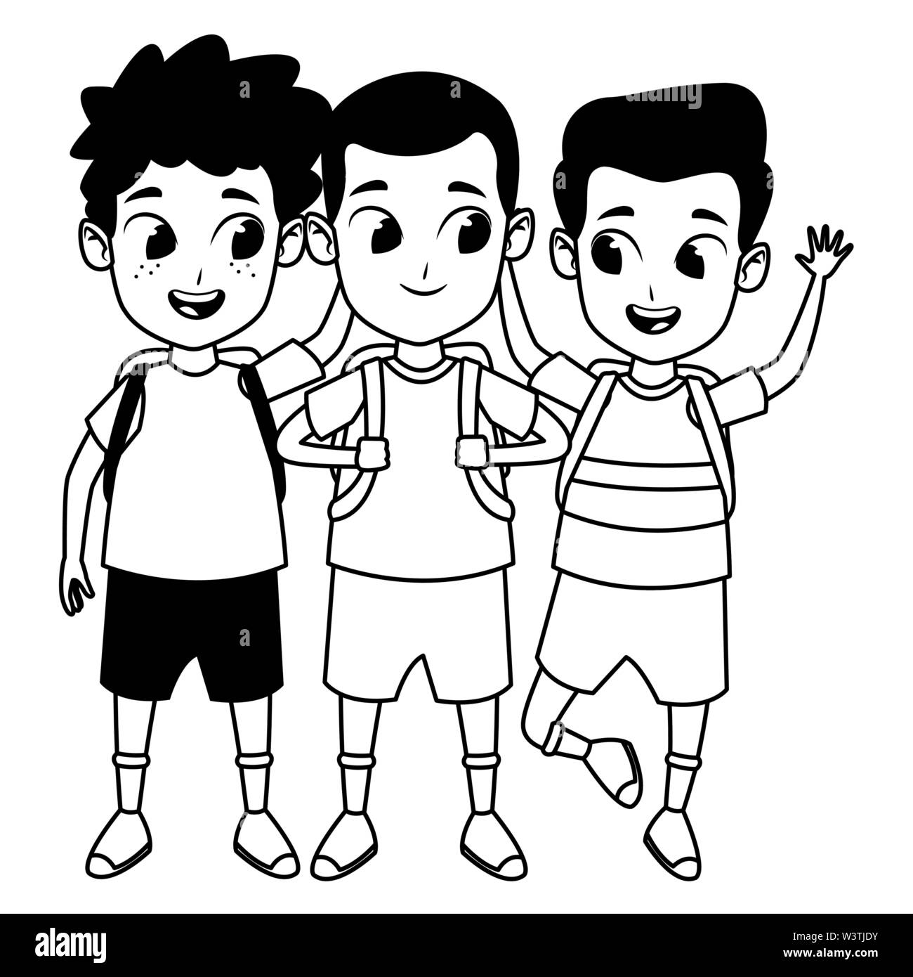 Friends Cartoon Black And White