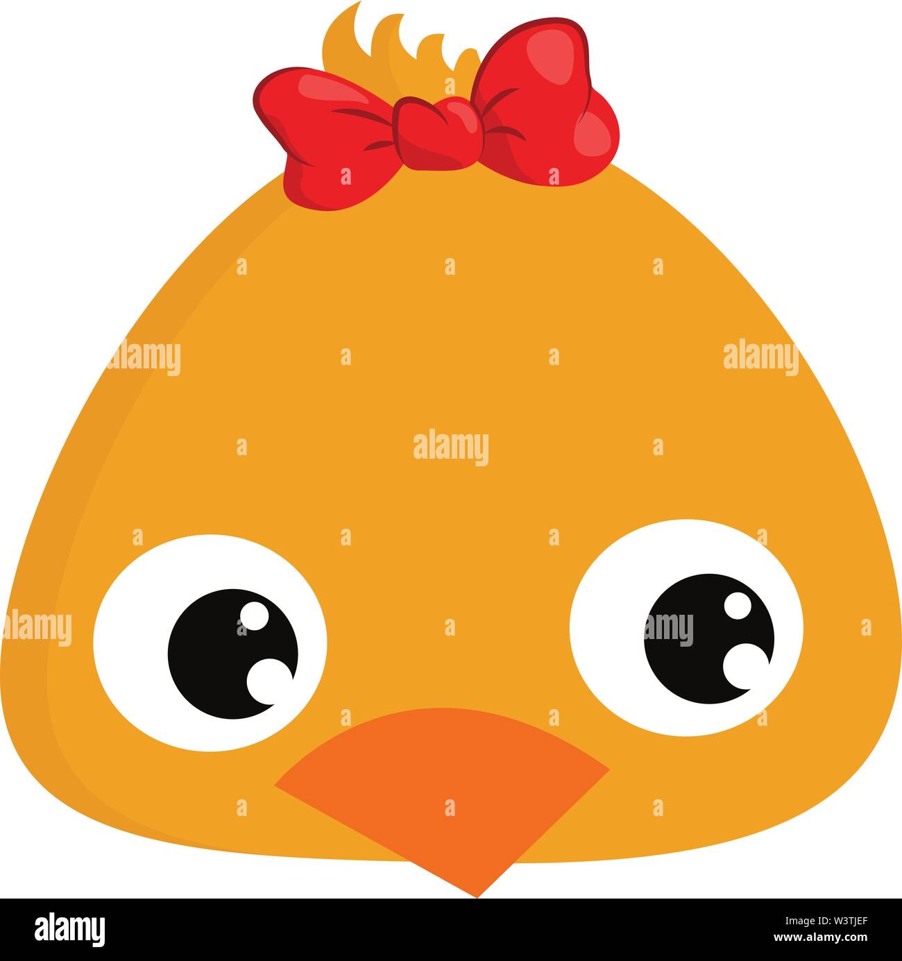 Cute female chick, illustration, vector on white background Stock ...