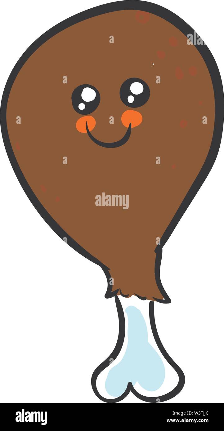 Fried chicken thigh Stock Vector Images - Alamy