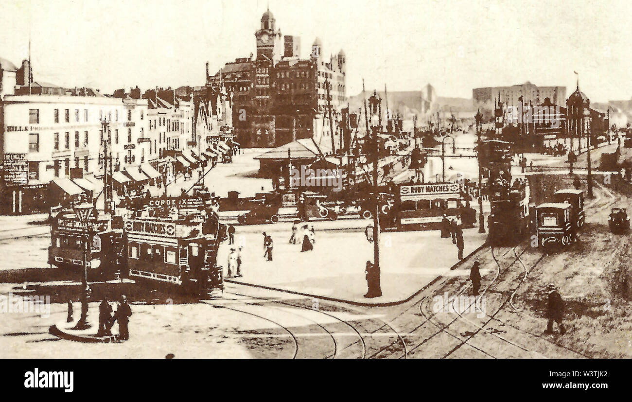 Tramway centre and harbour Bristol 1924 Stock Photo - Alamy
