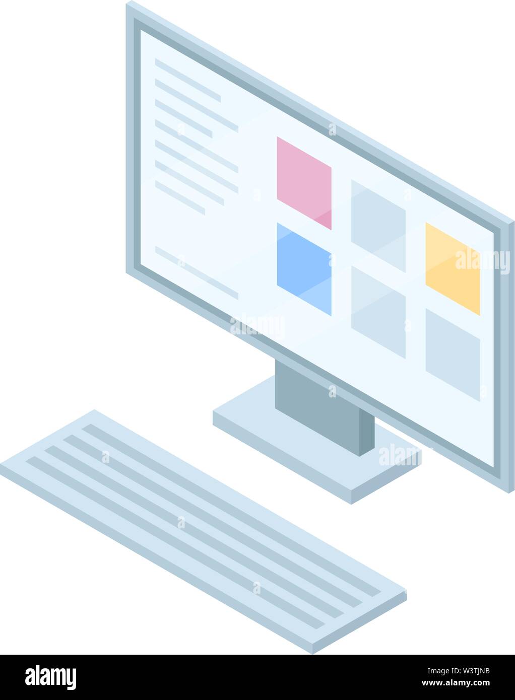 Desktop computer icon, isometric style Stock Vector Image & Art - Alamy