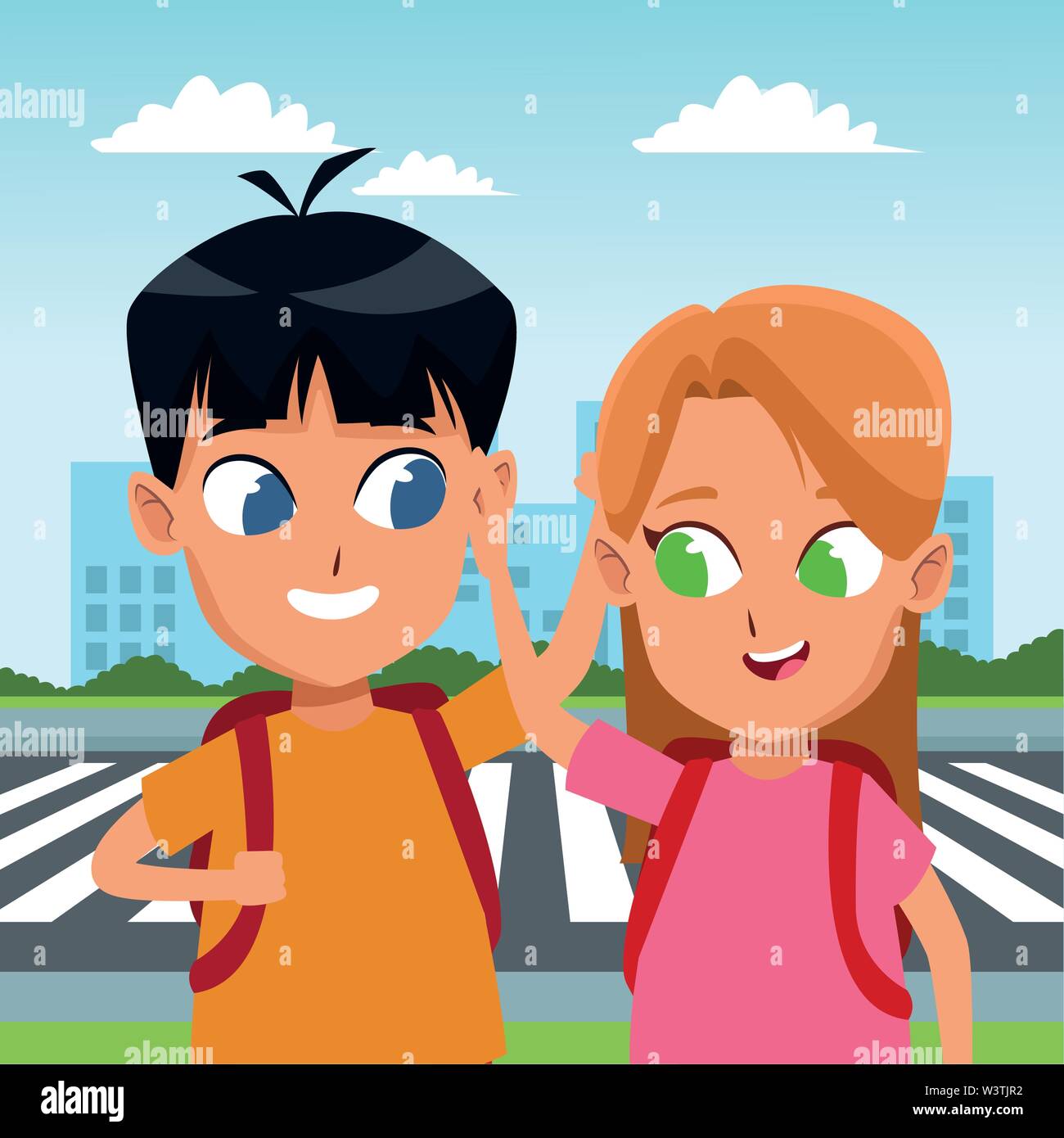 adorable cute children childhood cartoon Stock Vector Image & Art - Alamy