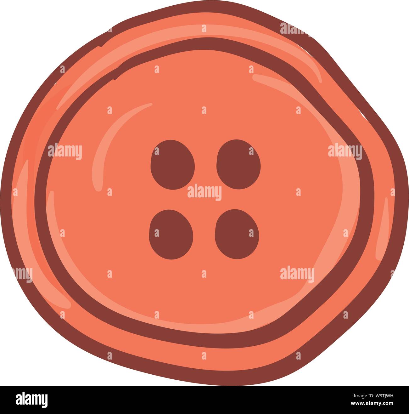 Pink button, illustration, vector on white background Stock Vector ...