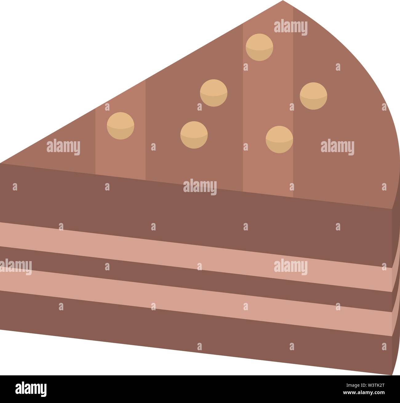 Chocolate piece cake icon, isometric style Stock Vector Image & Art - Alamy