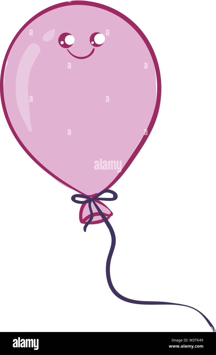 Cute balloon with eyes, illustration, vector on white background Stock ...