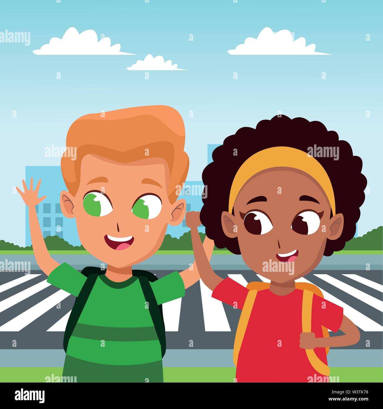 adorable cute children childhood cartoon Stock Vector Image & Art - Alamy