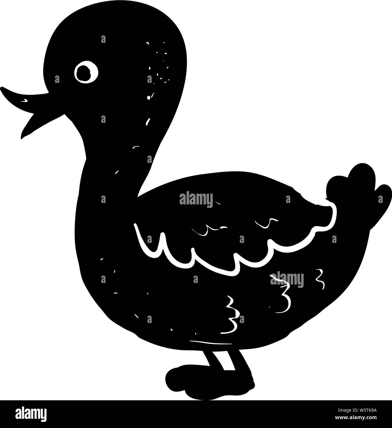 Black And White Duck Clip Art