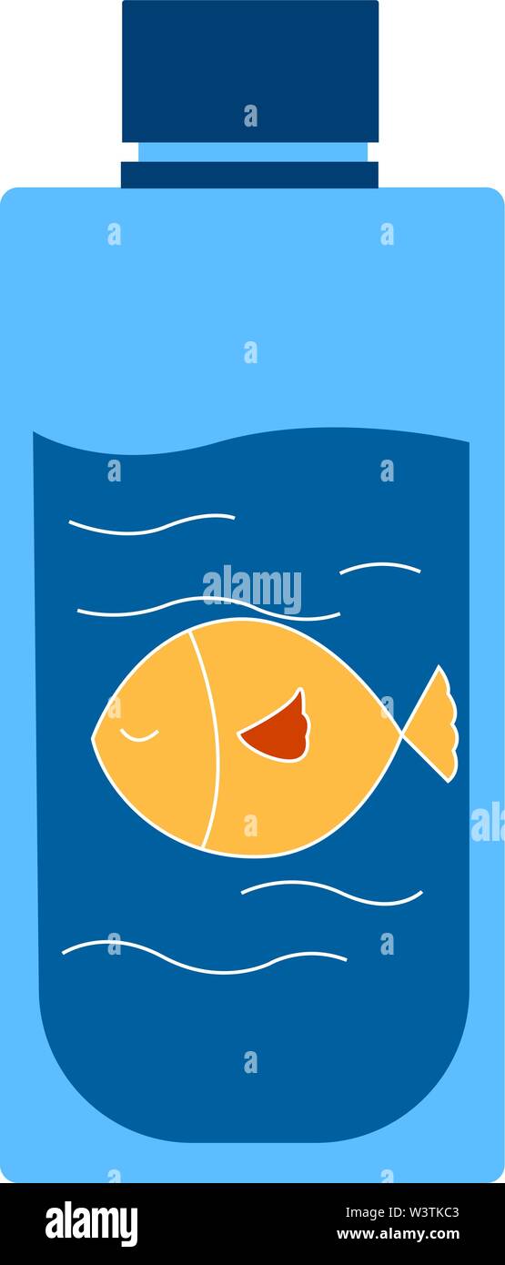 Plastic bottle in ocean Stock Vector Images - Alamy