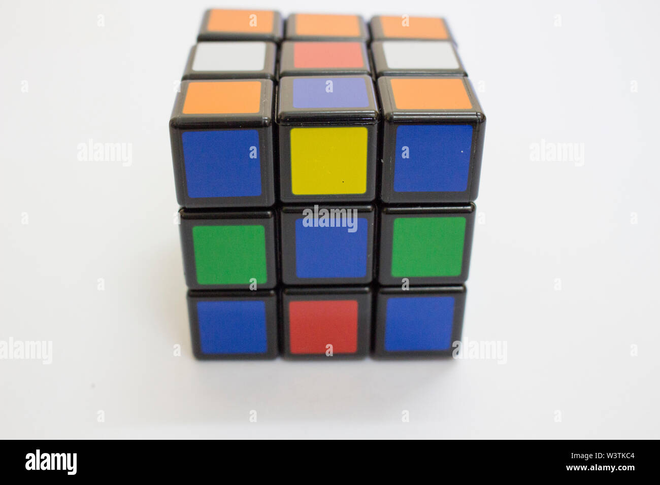 Rubik's cube isolated in white background Stock Photo - Alamy