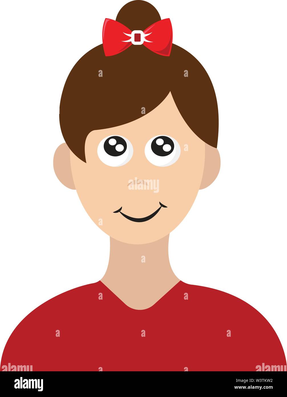 Red shirt girl cartoon Cut Out Stock Images & Pictures - Alamy