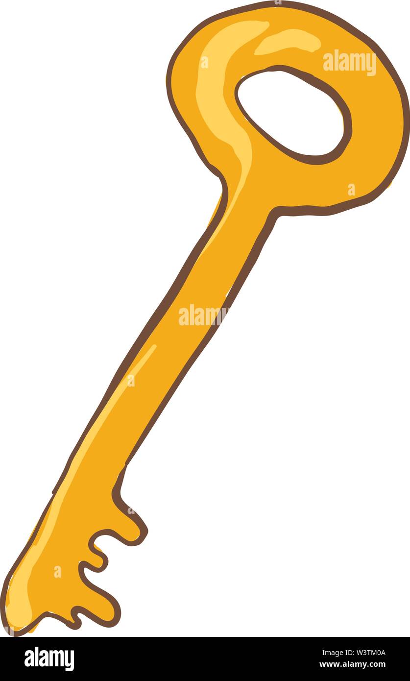 Old golden key on Stock Vector Images - Alamy