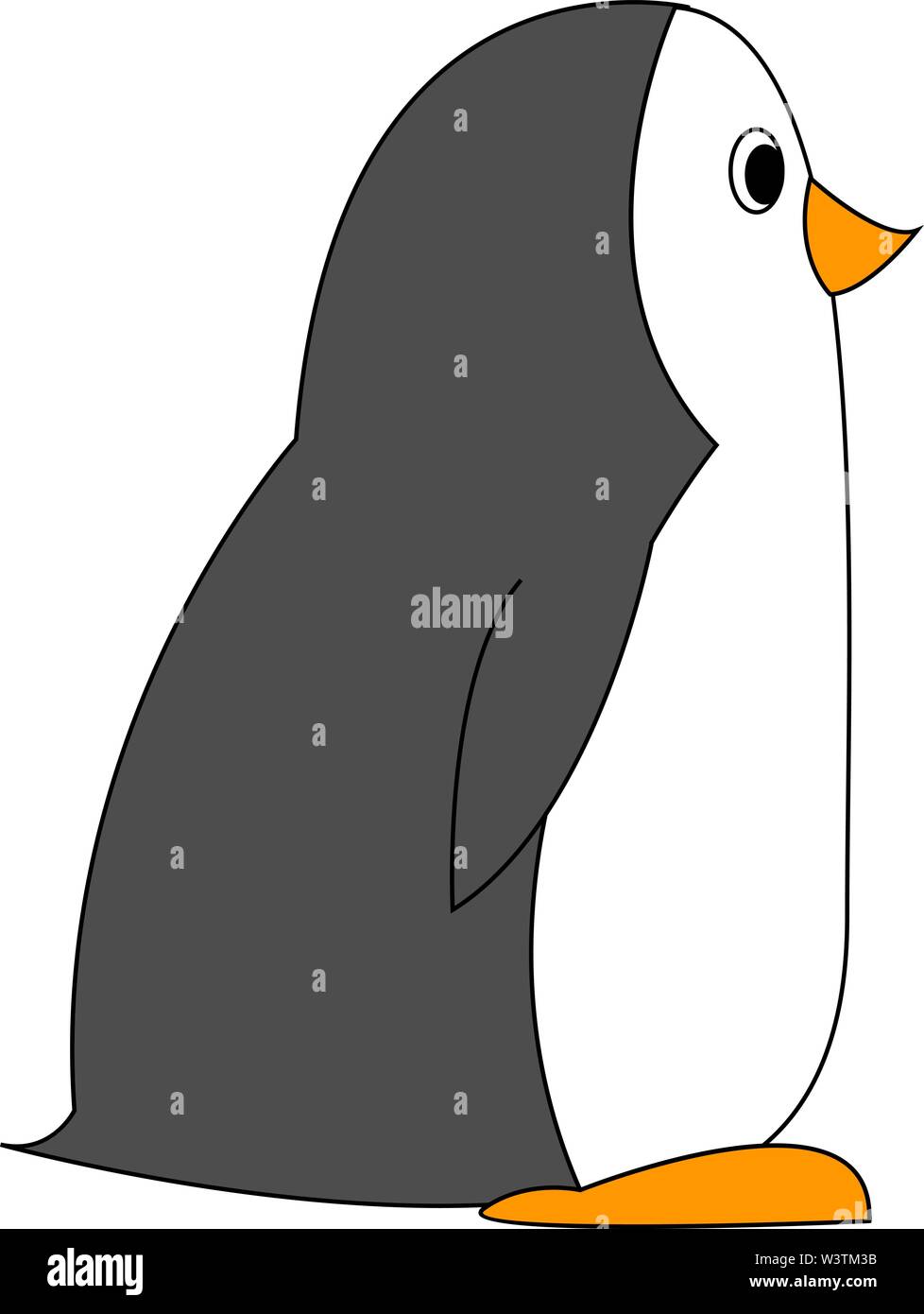 Small penguin, illustration, vector on white background Stock Vector ...
