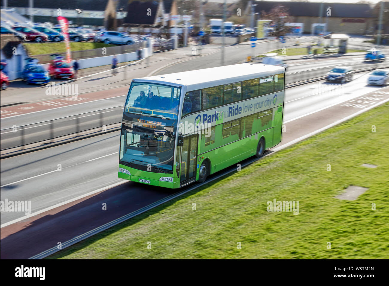 Park and Ride Bus,Canterbury,Kent,England Stock Photo - Alamy