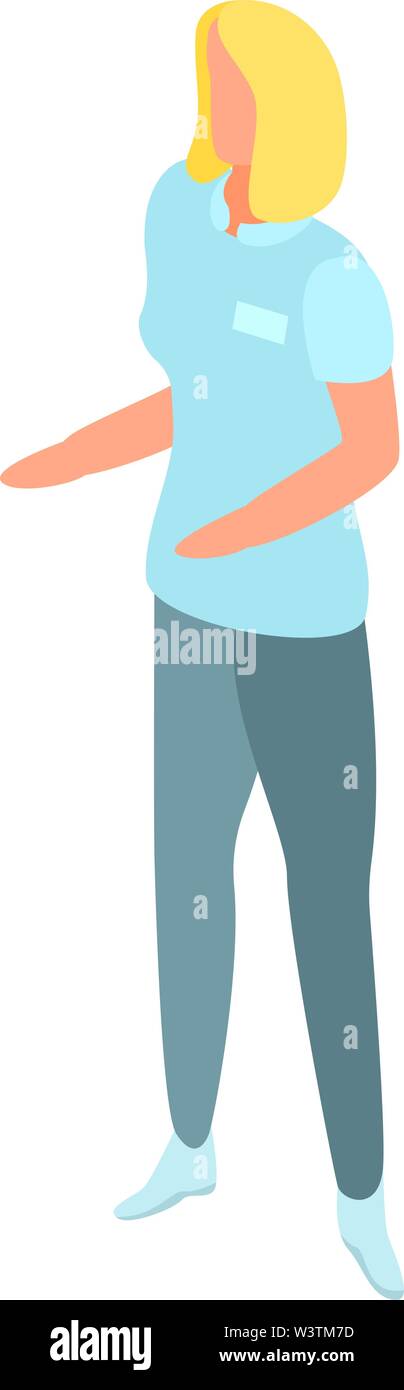 Museum woman guide icon, isometric style Stock Vector Image & Art - Alamy