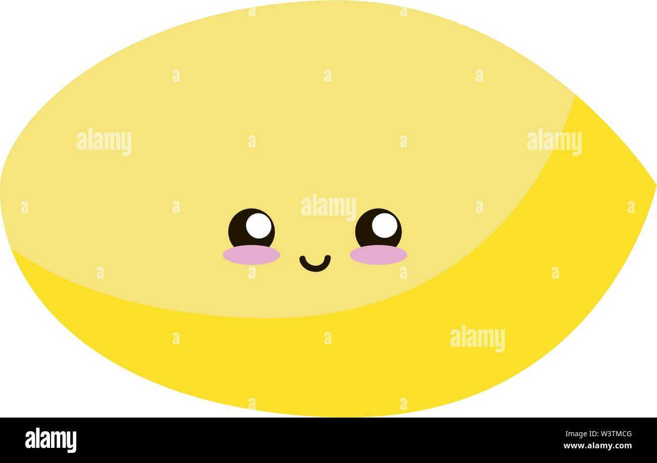 Happy lemon with eyes, illustration, vector on white background Stock ...