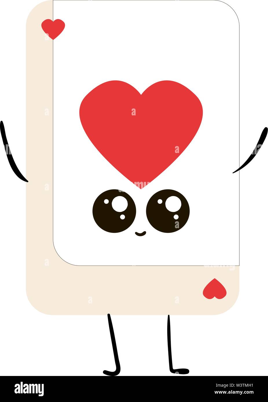 Cute heart card, illustration, vector on white background Stock Vector ...