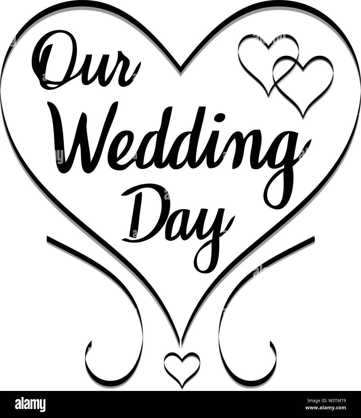 Our Wedding Day Heart Design Stock Vector Image & Art - Alamy