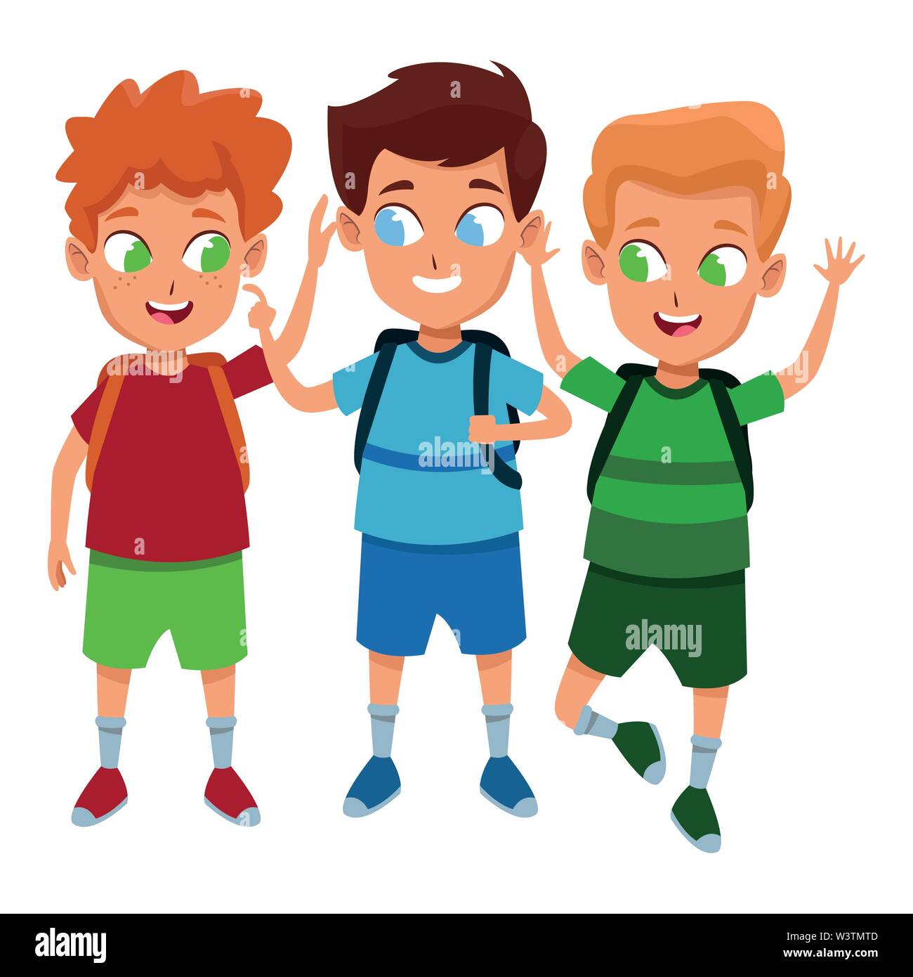 childhood adorable school students cartoon Stock Vector Image & Art - Alamy
