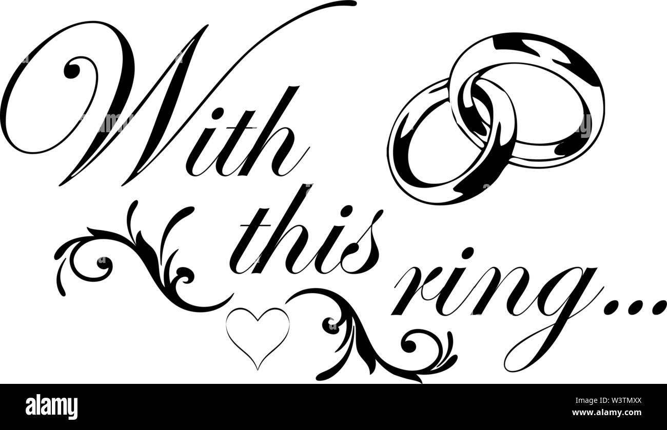 With this Ring Wedding Design Stock Vector Image & Art - Alamy