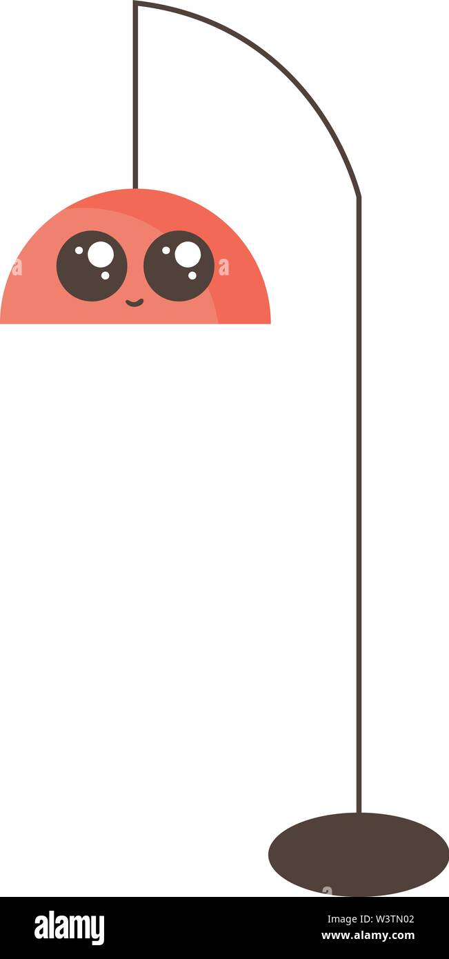 Cute pink lamp, illustration, vector on white background Stock Vector ...