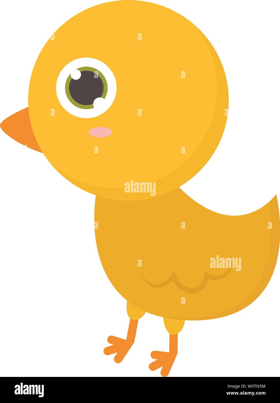 Little cute chicken, illustration, vector on white background Stock ...