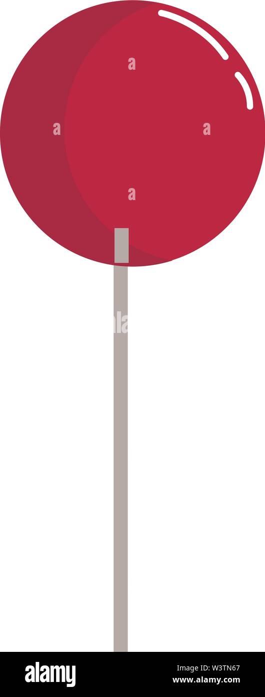 Red lolipop, illustration, vector on white background Stock Vector ...