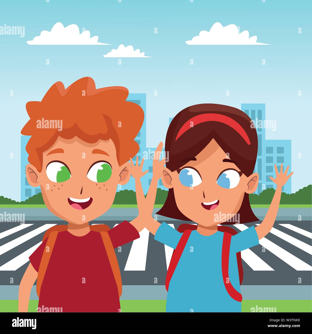 adorable cute children childhood cartoon Stock Vector Image & Art - Alamy