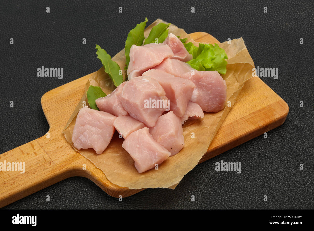 Raw fresh pork meat cube ready for cooking Stock Photo - Alamy