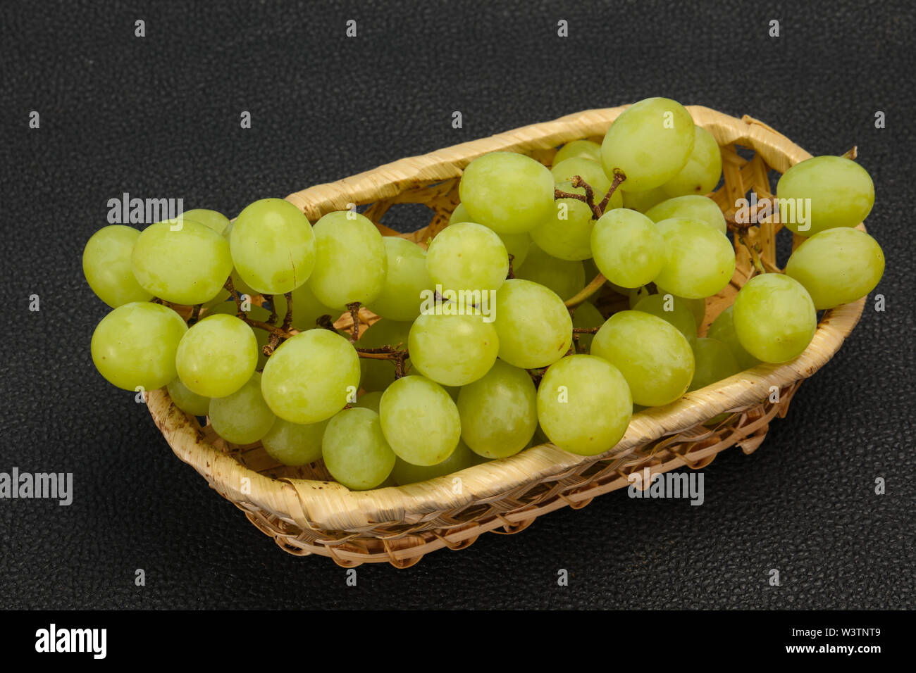 Sweet ripe fresh Green grape branch Stock Photo - Alamy