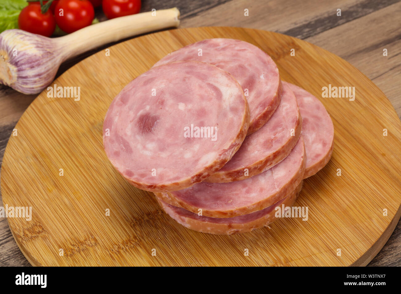 Natural ham made from pork meat Stock Photo - Alamy