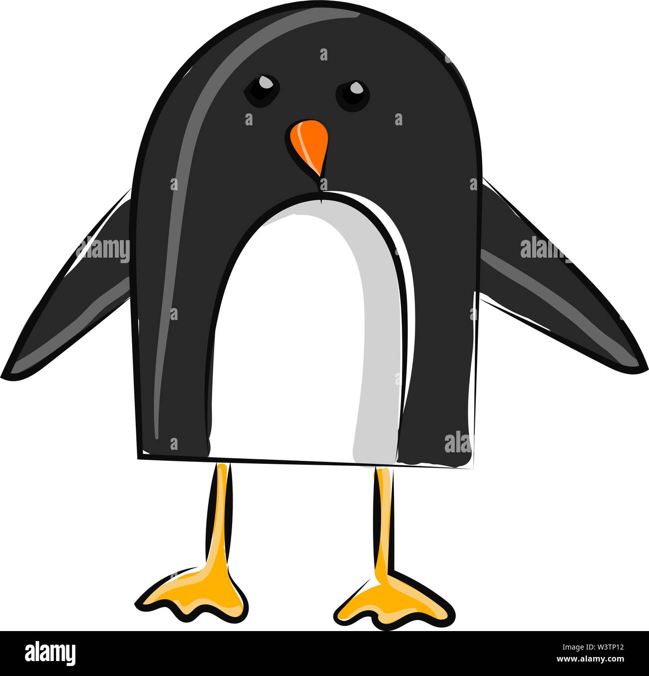 Baby penguin, illustration, vector on white background Stock Vector ...