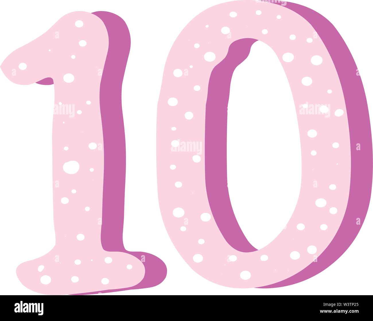 Number 10 Pink