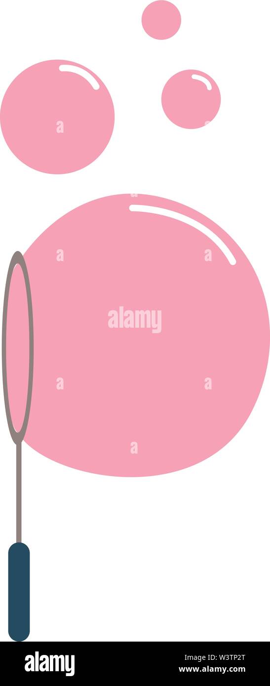 Pink bubbles, illustration, vector on white background Stock Vector ...
