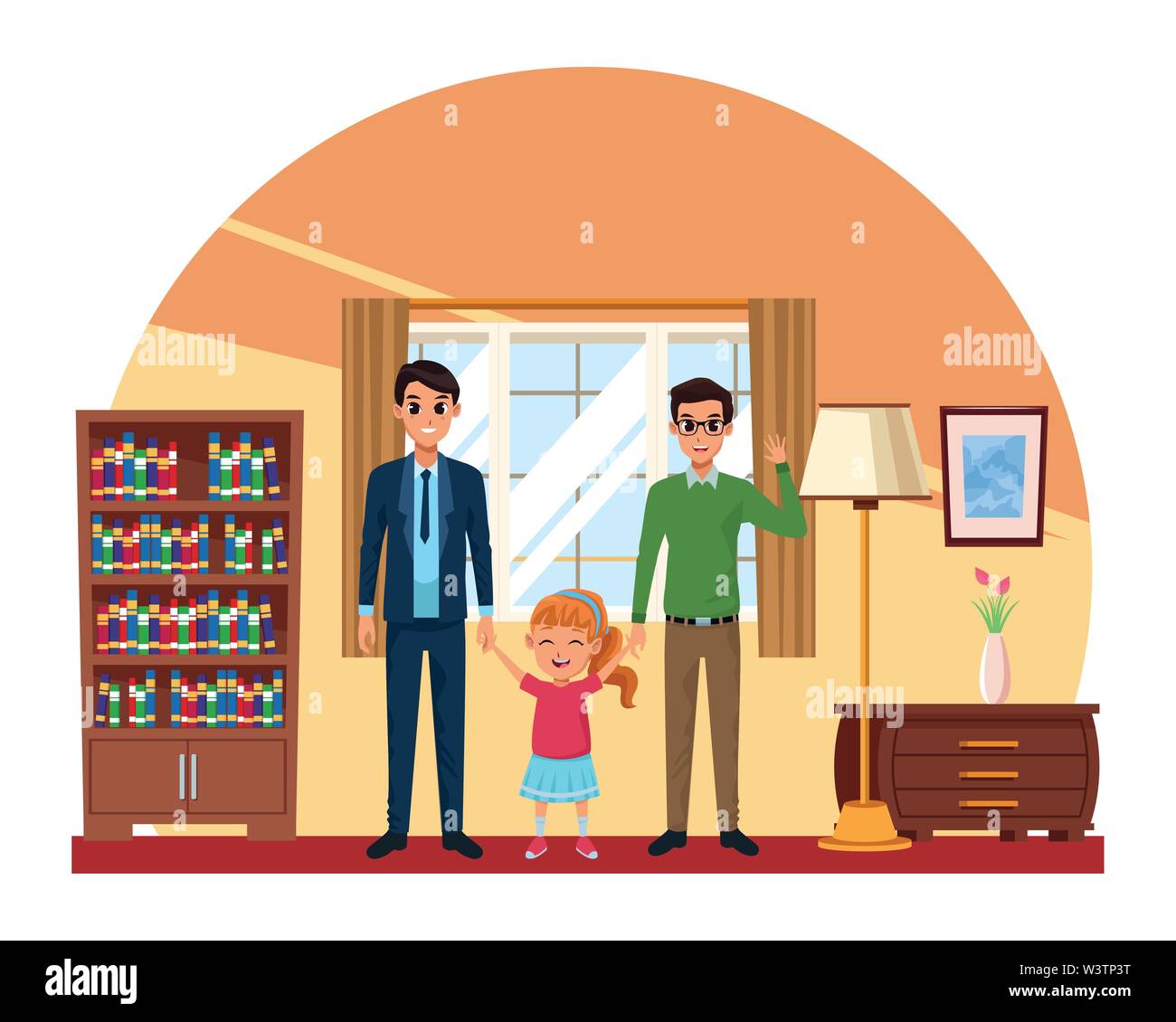 Family parents and childrens cartoons Stock Vector Image & Art - Alamy