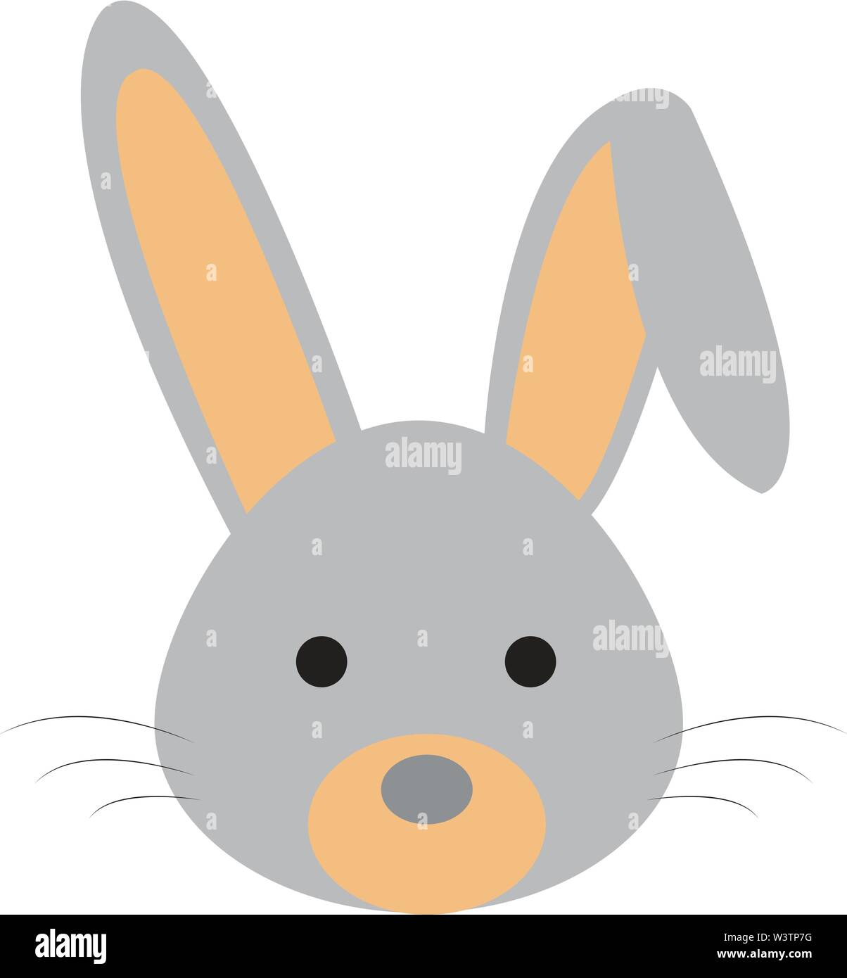 Cute little rabbit, illustration, vector on white background Stock ...