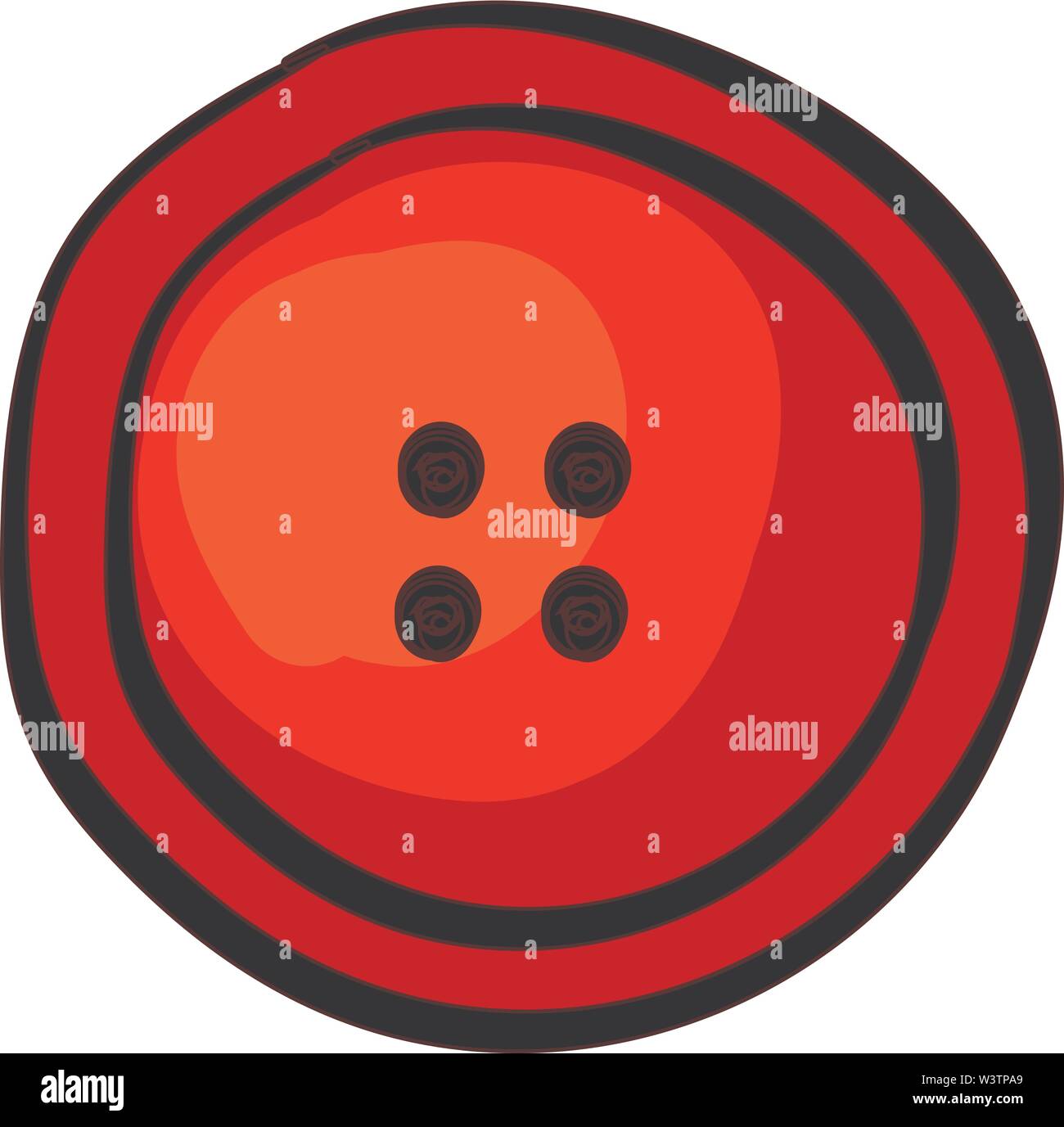 Red button, illustration, vector on white background Stock Vector Image ...