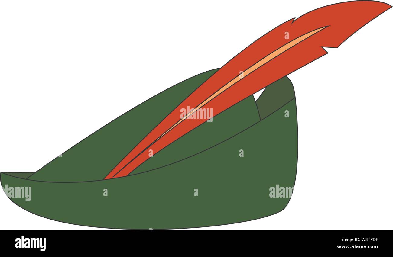 Yellow feather hat Stock Vector Images - Alamy