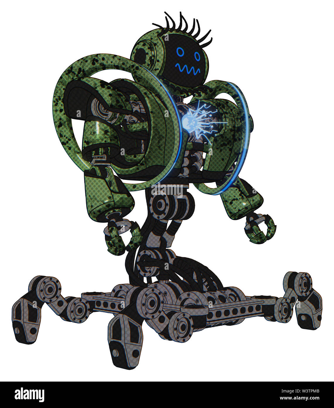 Automaton containing elements: digital display head, stunned expression ...