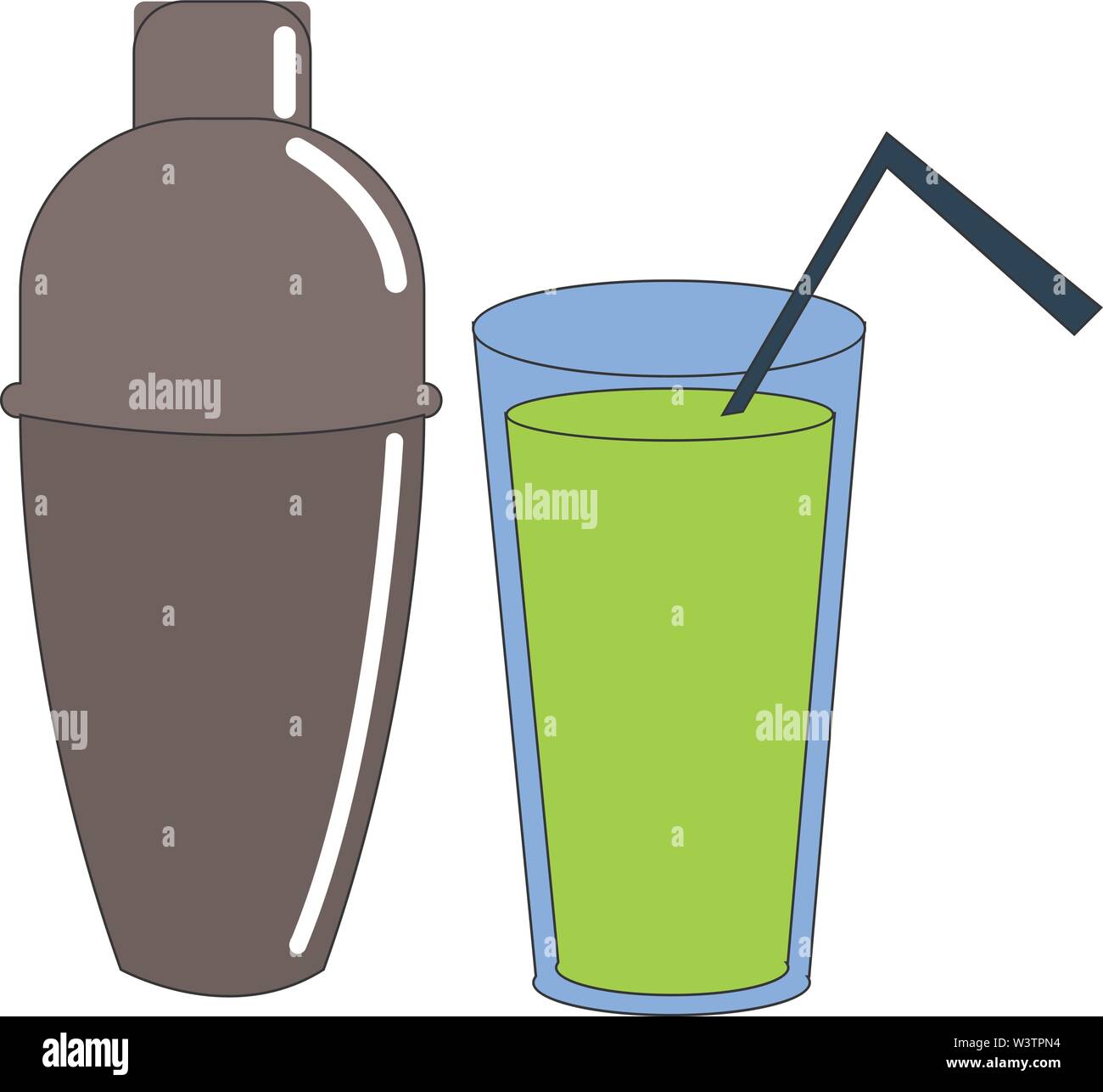 Green shaker, illustration, vector on white background Stock Vector ...