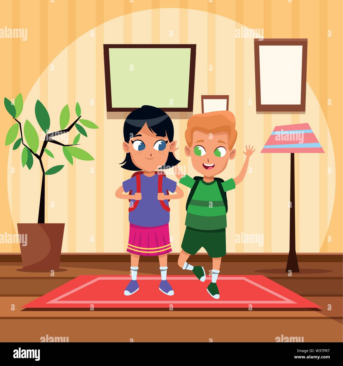 adorable cute children childhood cartoon Stock Vector Image & Art - Alamy