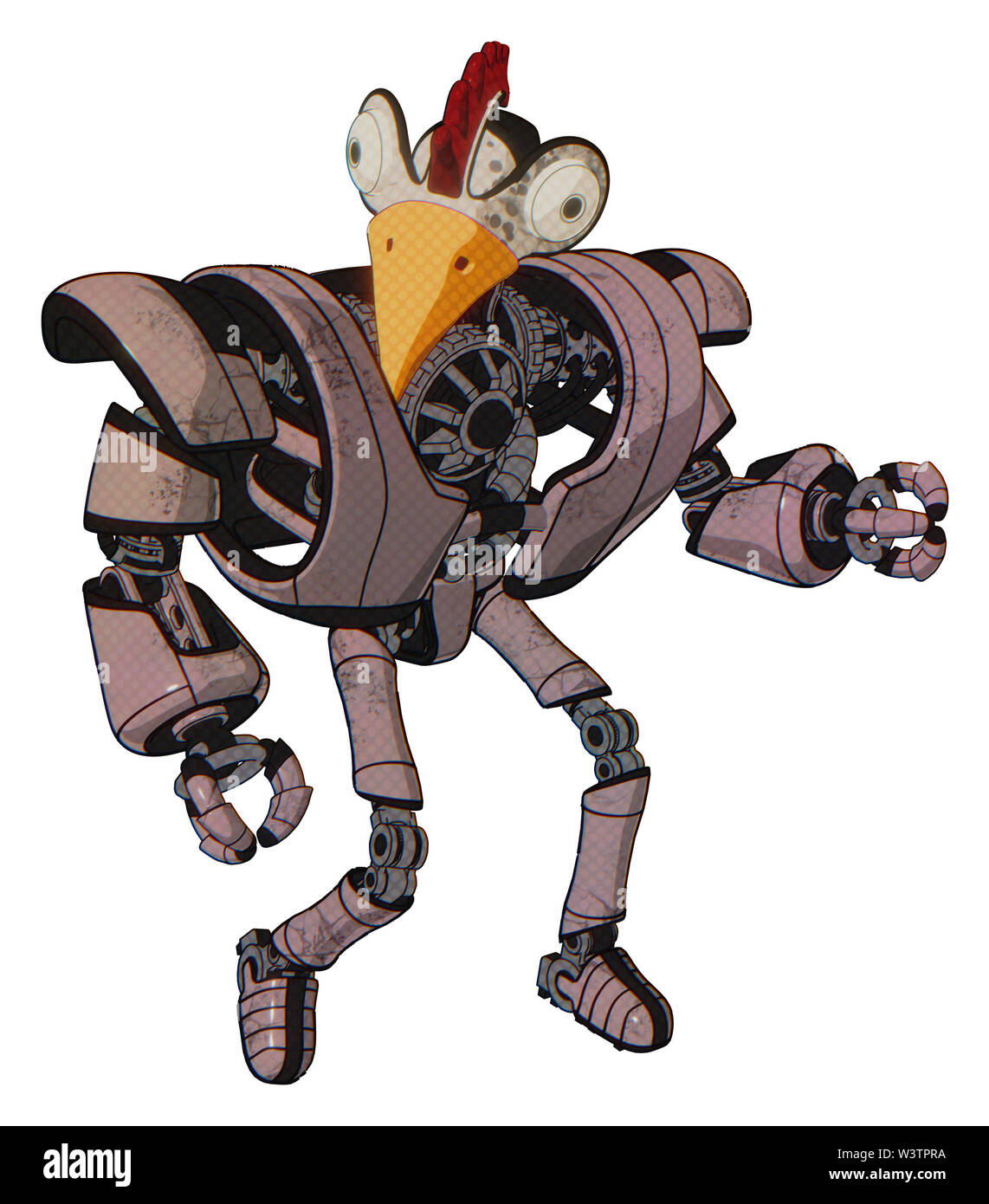 Bot containing elements: bird skull head, bone skull eye holes, chicken ...