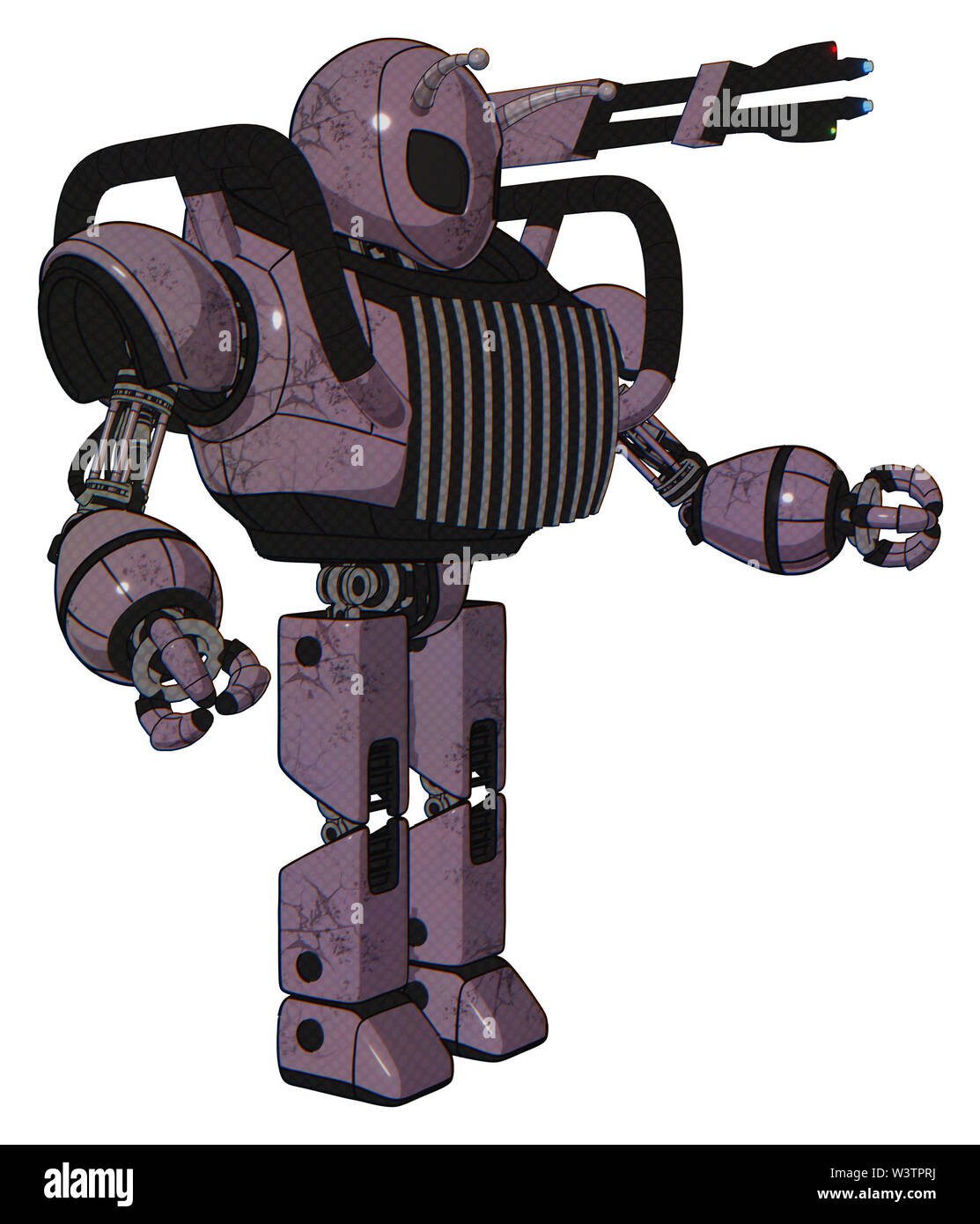 Cyborg containing elements: grey alien style head, black eyes, bug ...