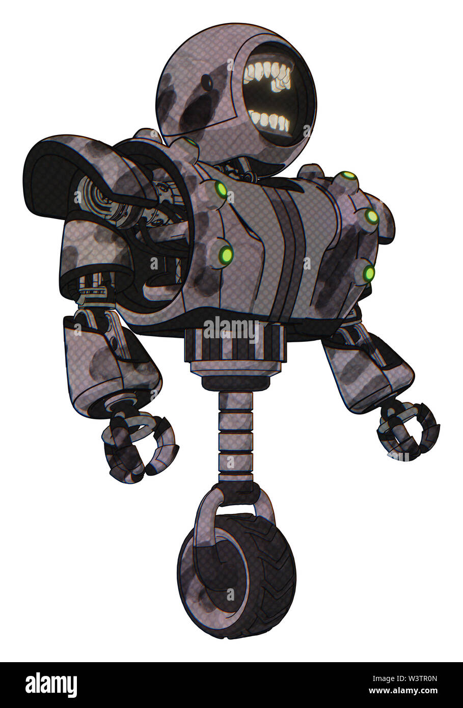 Mech containing elements: round head chomper design, heavy upper chest ...