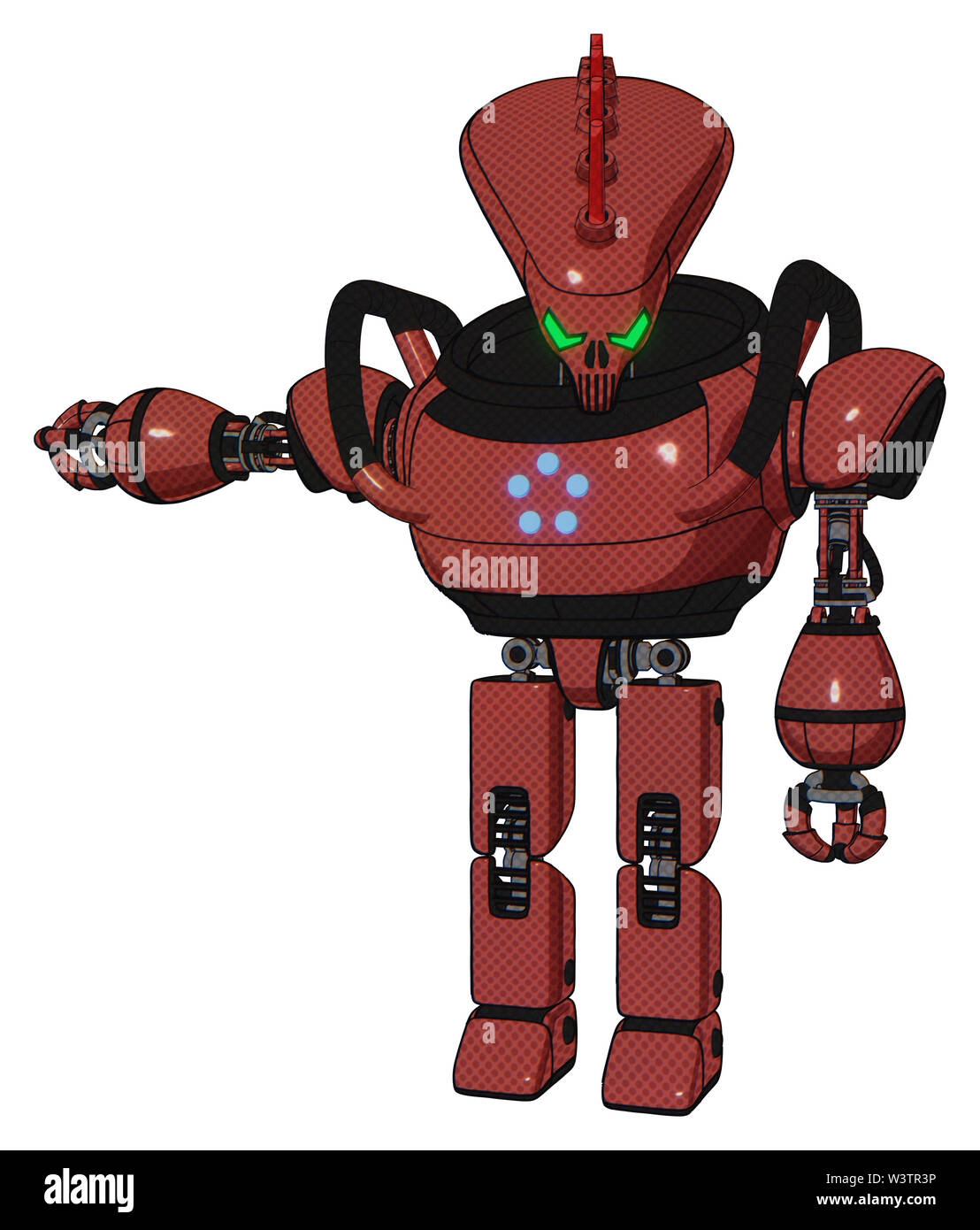 Mech containing elements: flat elongated skull head, heavy upper chest ...