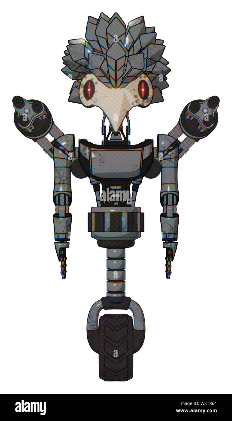 Android containing elements: bird skull head, red line eyes, bird ...