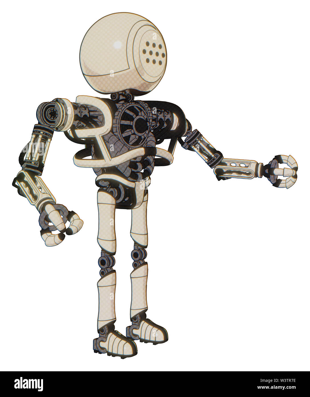 Android containing elements: dots array face, heavy upper chest, no ...