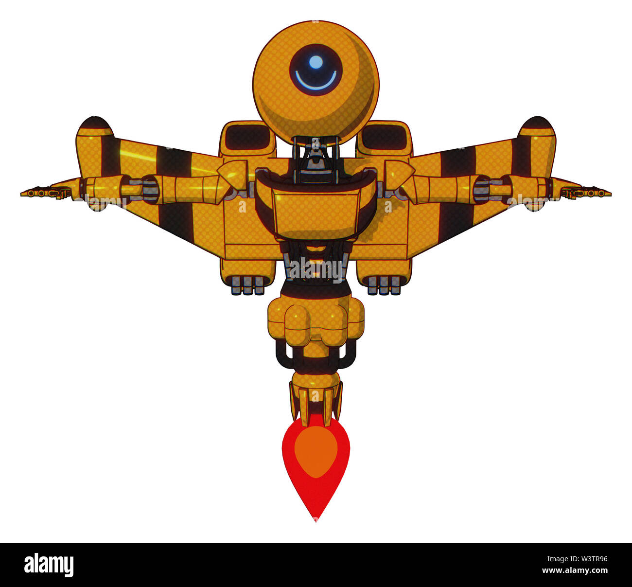 Mech containing elements: dual retro camera head, round happy cyclops ...